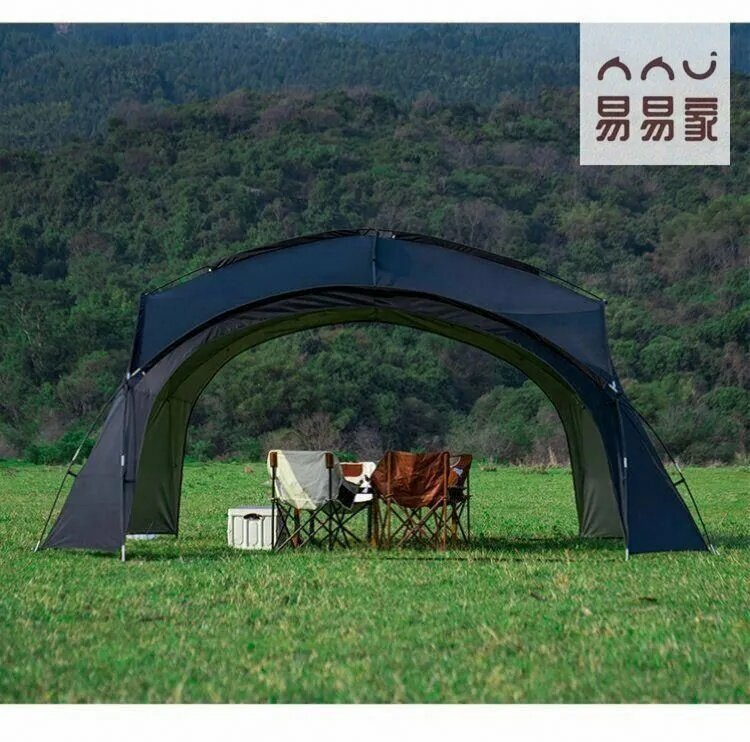 Шатер Садовый Беседка, Шатер с купольным навесом 4.2*4.2*2.3m С дверными занавесками и противомоскитными шторами