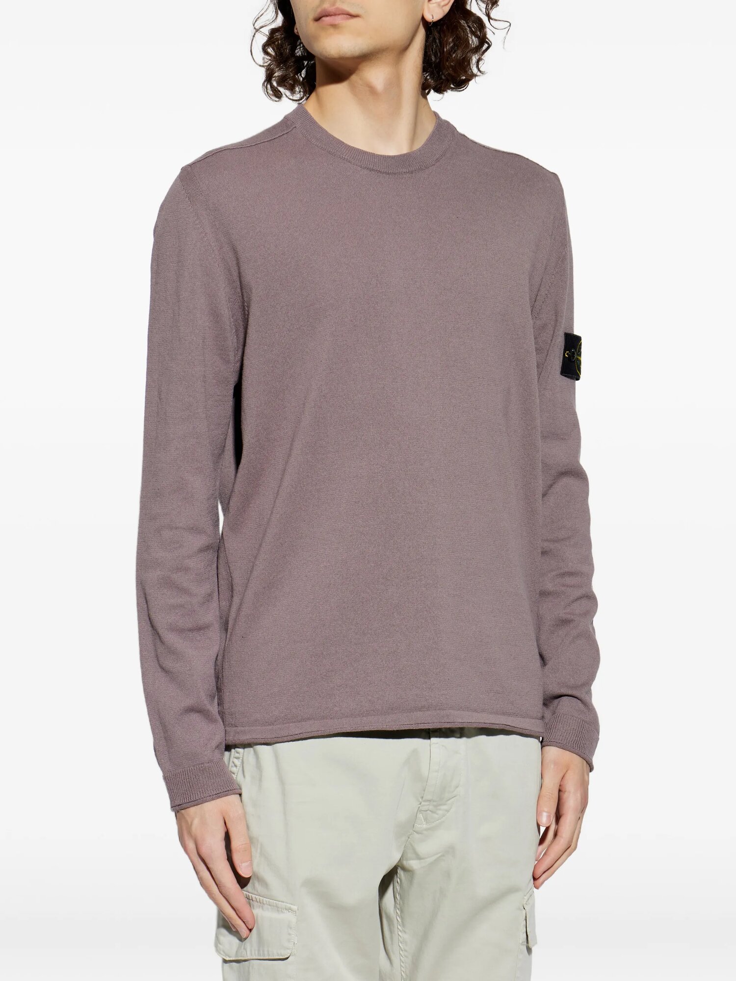 Свитер Stone Island Logo-patch sweater, размер L, , purple — фото 1