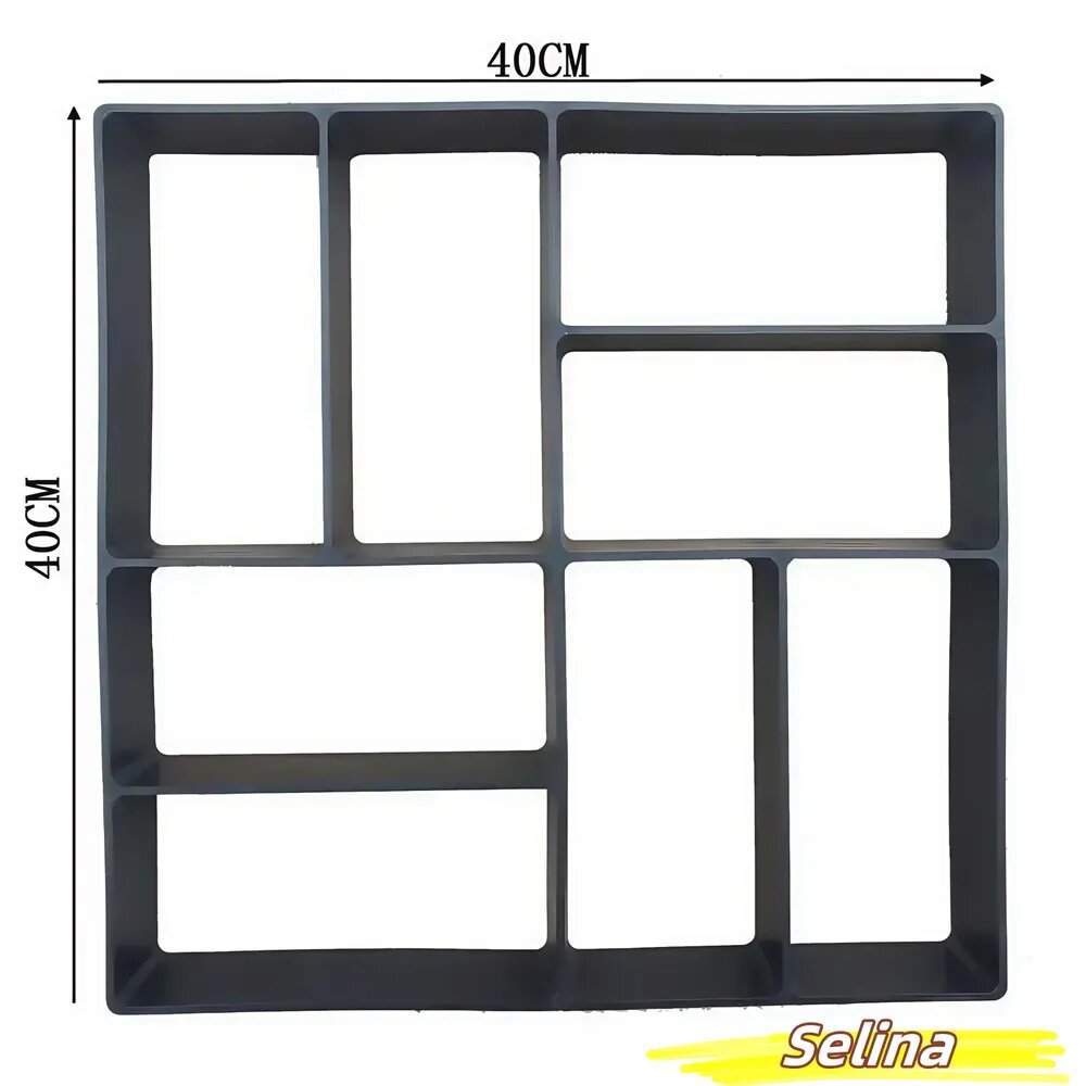 1 ШТ Многоразовая цементная форма для тротуарной плитки для газона, террасы, двора, сада