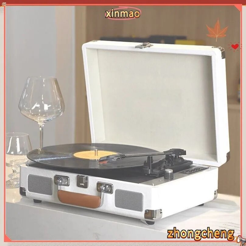 Виниловый проигрыватель патефон AudioRetro AR-007, AUX разъём, Bluetooth, 3 скорости воспроизведения, Проигрыватель виниловых пластинок ретро