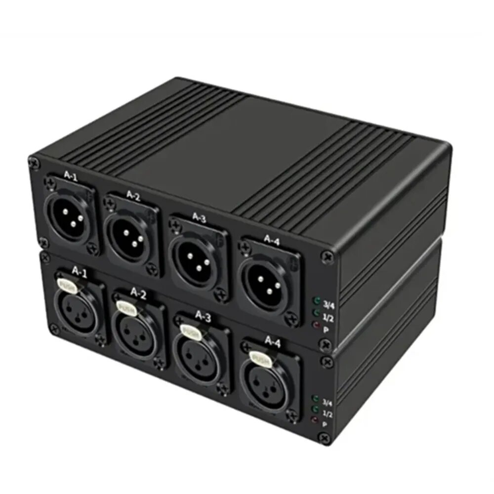 4-канальный сбалансированный XLR аудиоудлинитель по оптоволокну, одномодовый оптический SC-трансивер линейного уровня 20 км, вилка EU