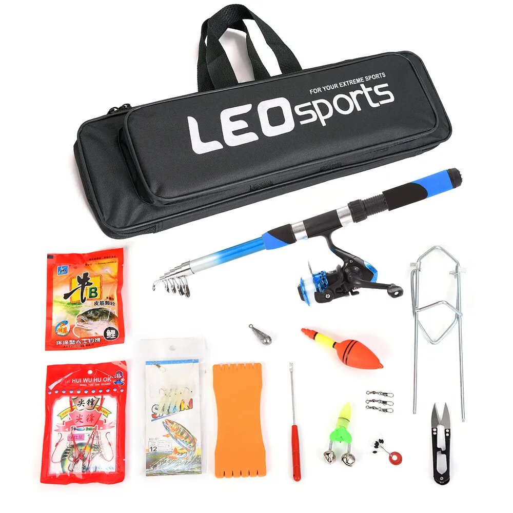 Набор жерлиц LEOsports для экстремальной рыбалки с удочками, катушками, снастями и принадлежностями — фото 1