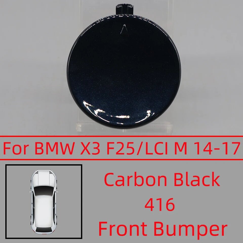 Передний и задний бампер для BMW X3 F25/LCI M-Sport 2010-2017, буксировочный крючок, Carbon Black