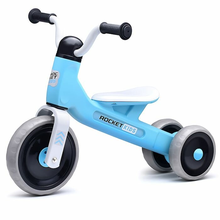 Беговел детский Oubaoloon трехколесный, колеса EVA, сиденье из пластика, цвет синий