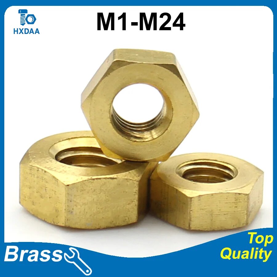 Золотые шестигранные гайки XIAOCHAO М1-М24 M2 X 50Pcs