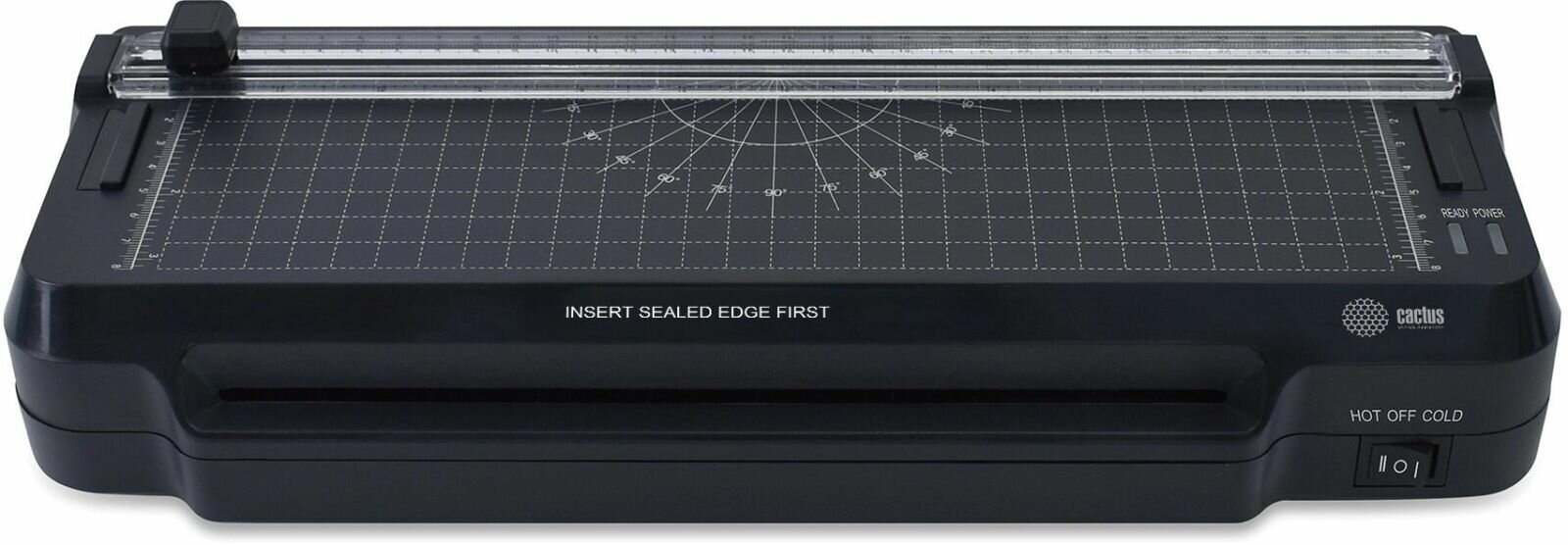 Ламинатор CACTUS черный, A4, 70-125 мкм, 25 см/мин, 2 вала, холодное ламинирование, ламинирование фото (CS-LAB-F1)