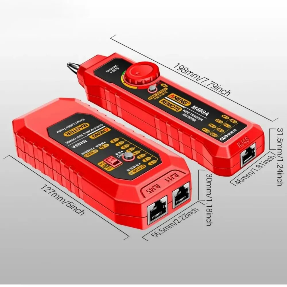 ANENG M469A Кабельный тестер трекер сетевой фильтр для RJ11 RJ45 — фото 1