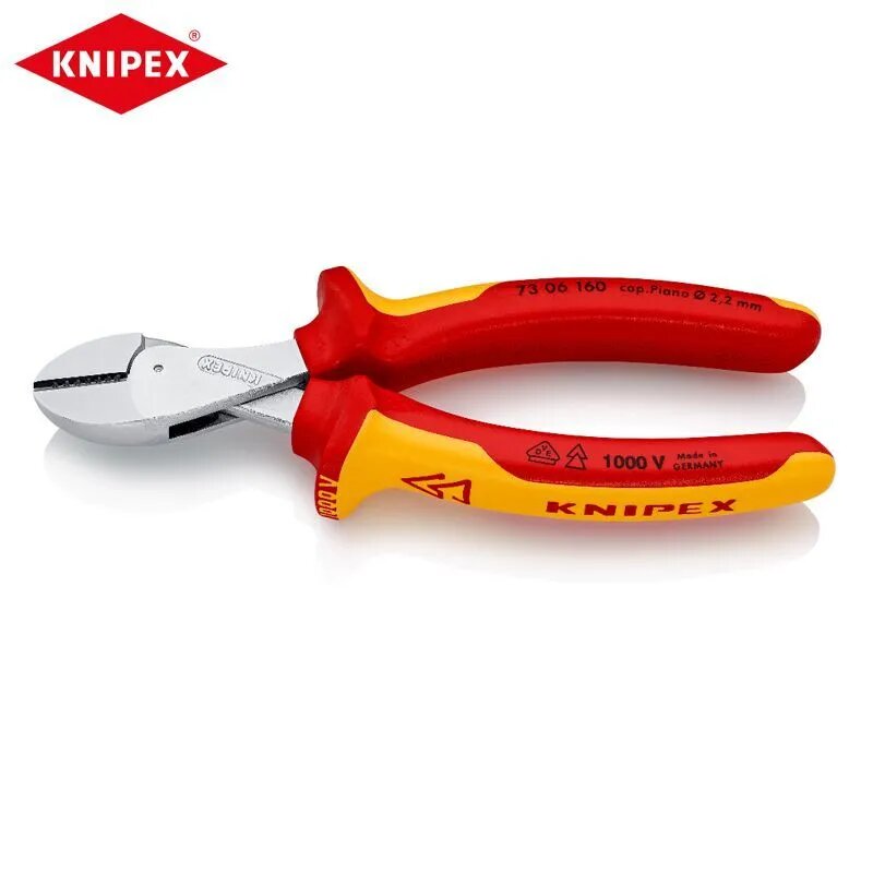 KNIPEX 73 06 160 X-Cut Компактные диагональные кусачки с высоким рычагом передачи 1000 В VDE