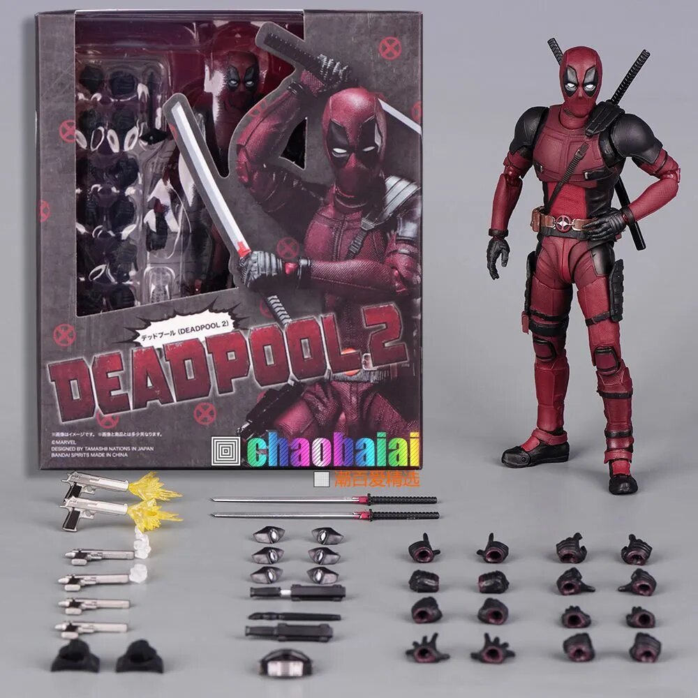 Marvel Universe DEADPOOL Дэдпул, шарнирная подвижная фигурка фигурка, Полный набор аксессуаров