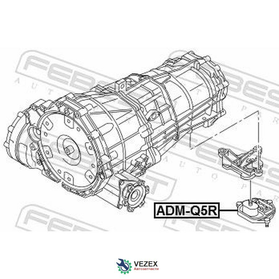 FEBEST ADM-Q5R Подушка коробки скоростей задняя ADM-Q5R