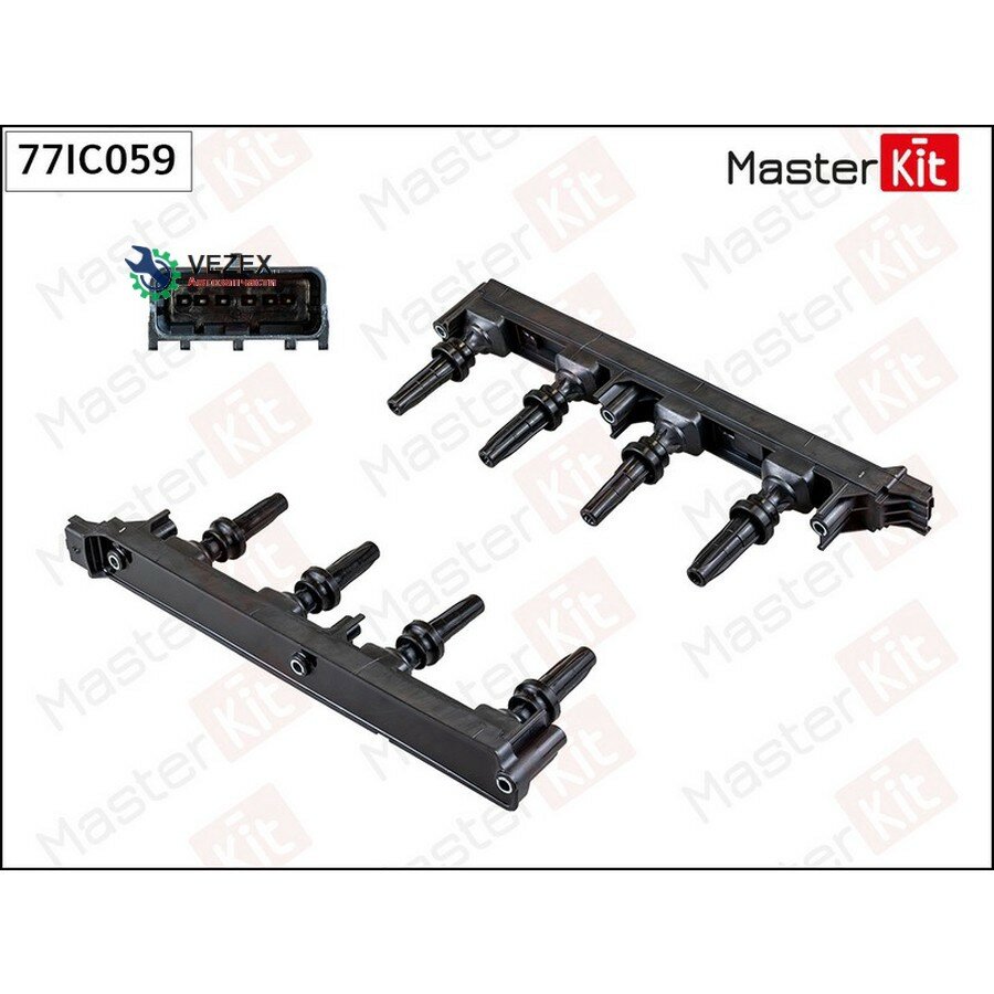 MASTERKIT 77IC059 катушка зажигания!\ Citroen C4/C5, Peugeot 307/407/807 2.0 04>