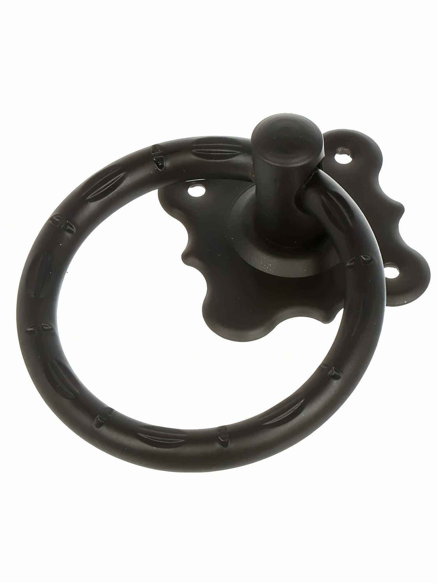 Ручка-кольцо Домарт РК 80 мод 4 черная, мебельная фурнитура