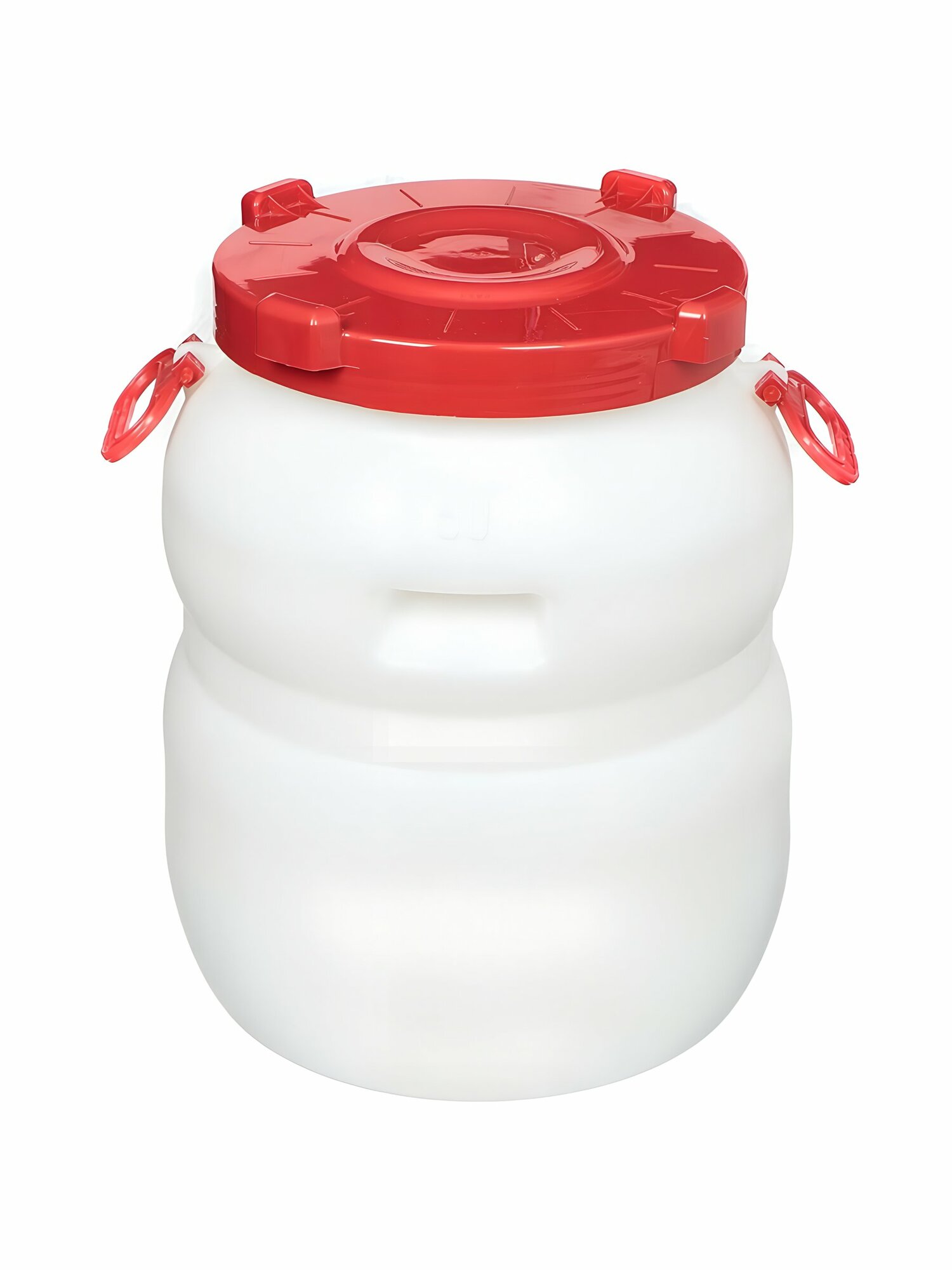 Бочка пластик, пищевая, 60 л, круглая, с ручками, с широким горлом, повышенной прочности, Радиан