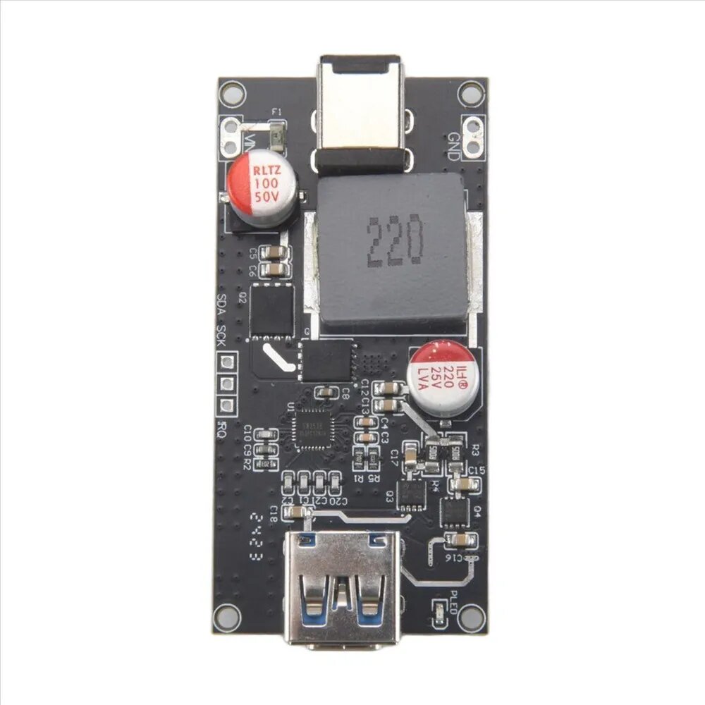 Модуль быстрой многопротокольной зарядки DC6-30V 140W Type-C QC4+/PD3.0