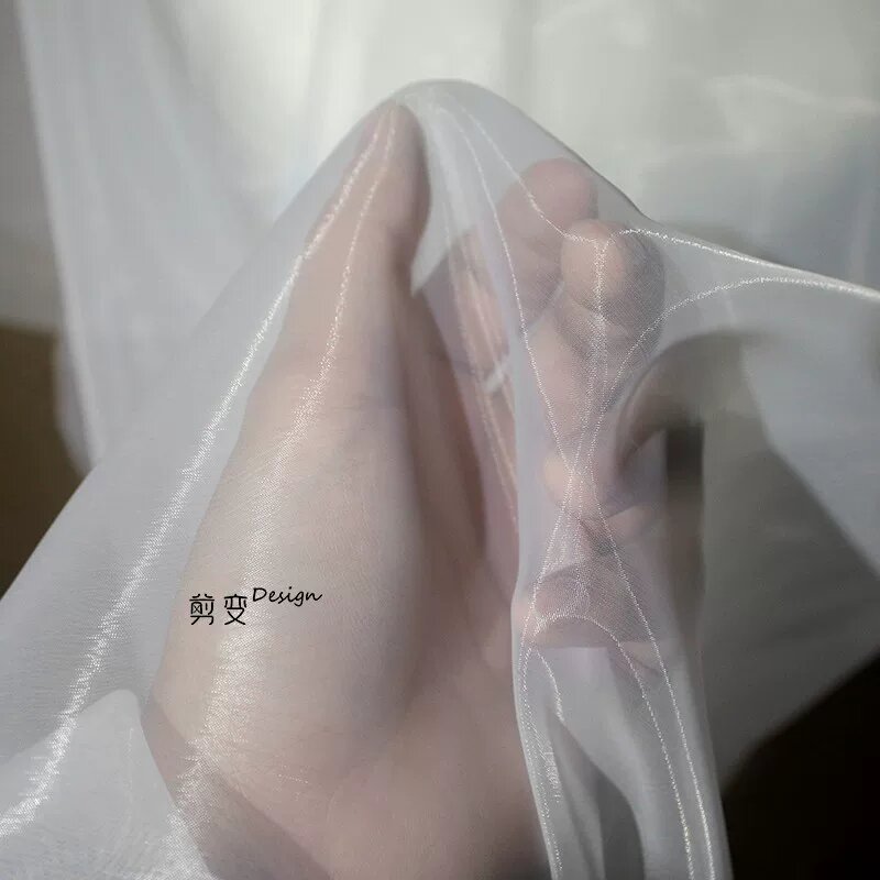 Прозрачная ткань из органзы цвета нюд, блестящая, с эффектом водной глади, для пышных юбок, сетчатая ткань для