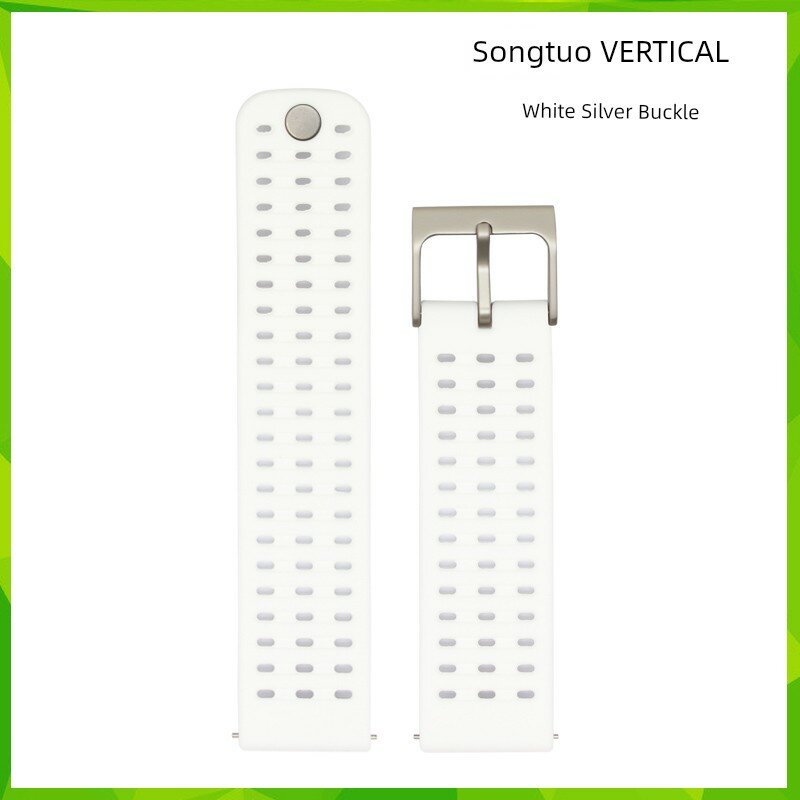 Часы SUUNTO Vertical Peak Pro с 22 мм белым резиновым ремешком и серебряной застежкой