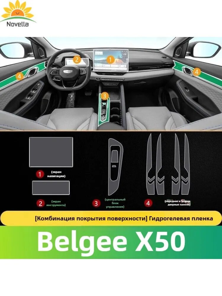 Belgee X50 ащитная пленка TPU для салонов автомобилей, Belgee X50 Автозапчасти.