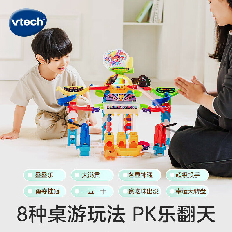 VTech Набор строительных блоков с крупными деталями и треком - обучающая игрушка для детей 4+ лет Характеристики：Набор