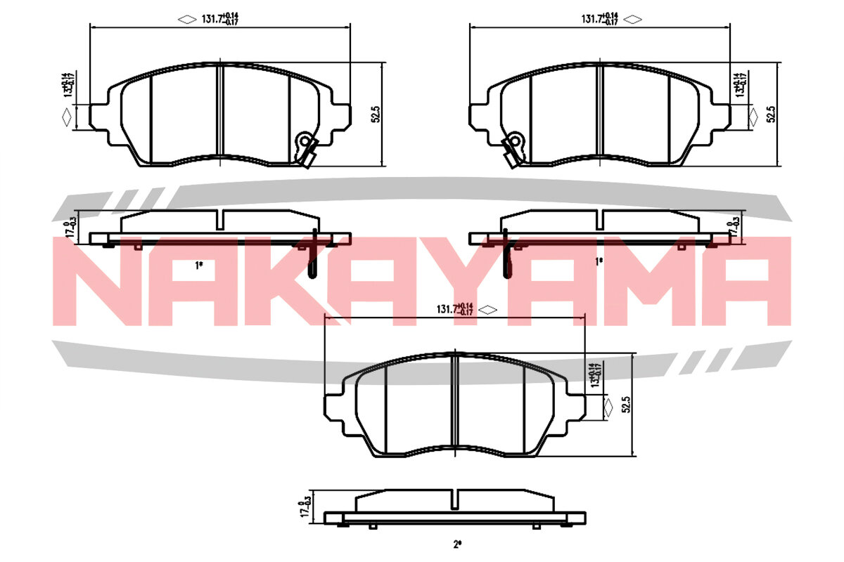 Колодки тормозные дисковые передние TOYOTA COROLLA