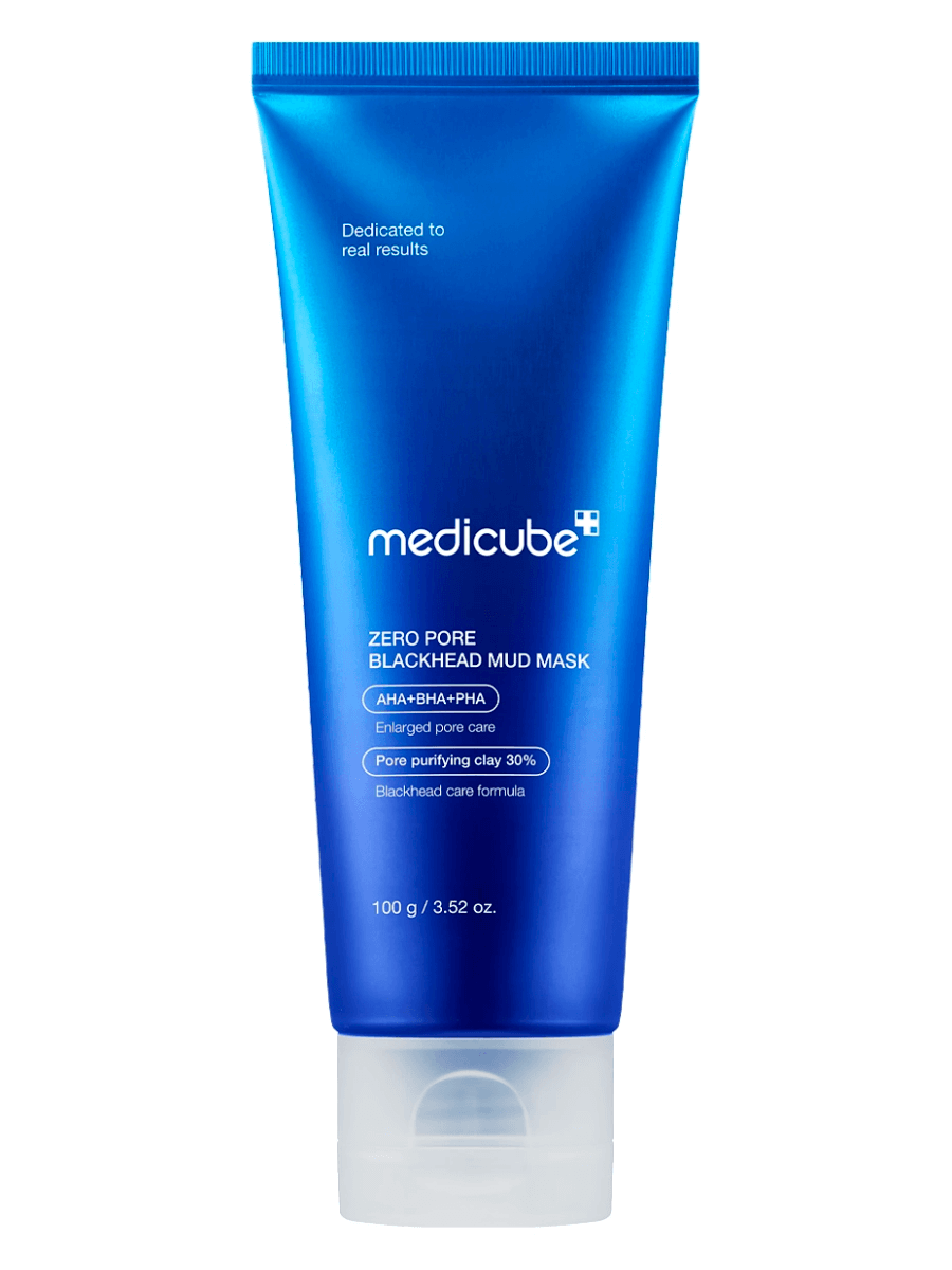 Глиняная маска для очищения пор с АНА, ВНА и PHA кислотами Zero Pore Blackhead Mud Mask, 100 г, Medicube