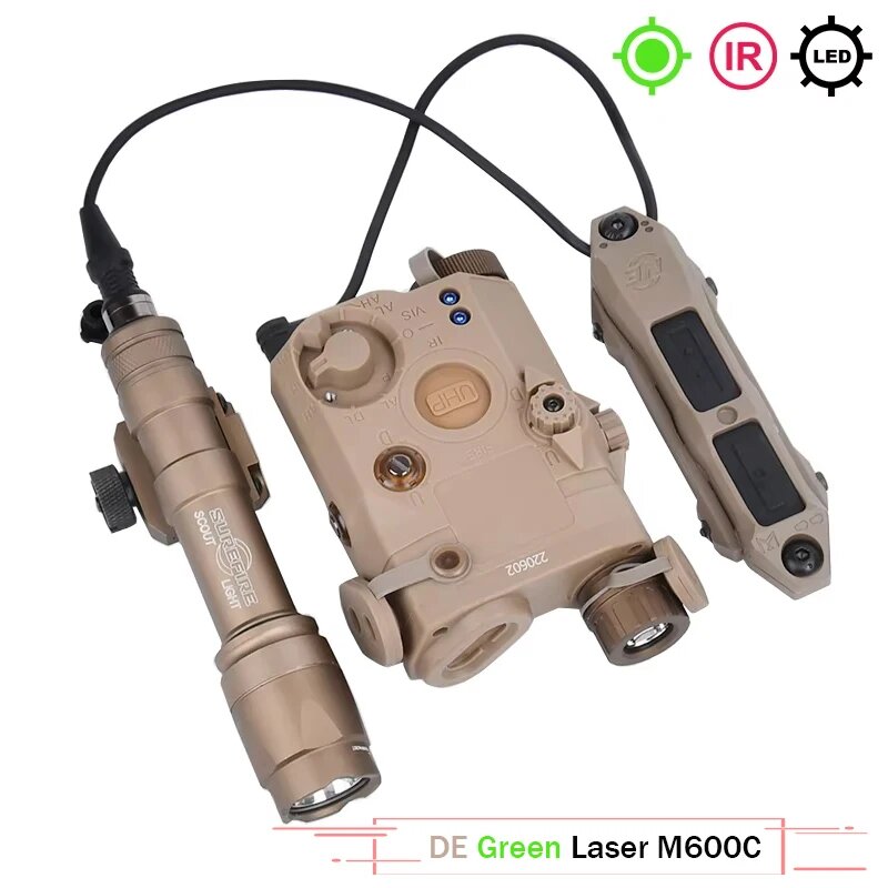 Тактический фонарь WADSN PEQ15 M300A M600C DE Green