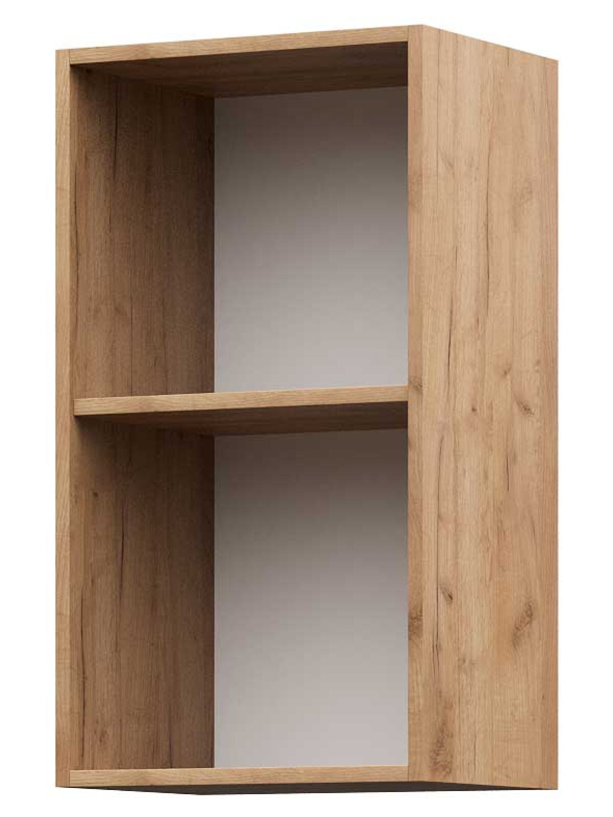 Корпус кухонного шкафа верхнего 400х720 (дуб крафт) Huge Mebel. Ширина 400 Высота 716. Кухонные шкафы Без фасада Huge Mebel. Ширина 400 Высота 716