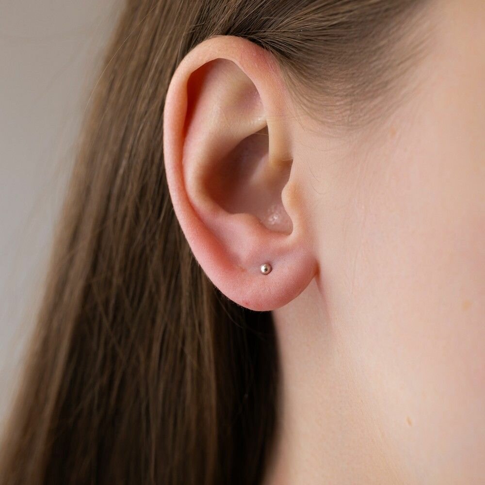 Серьги пусеты, серебро, 925 проба
