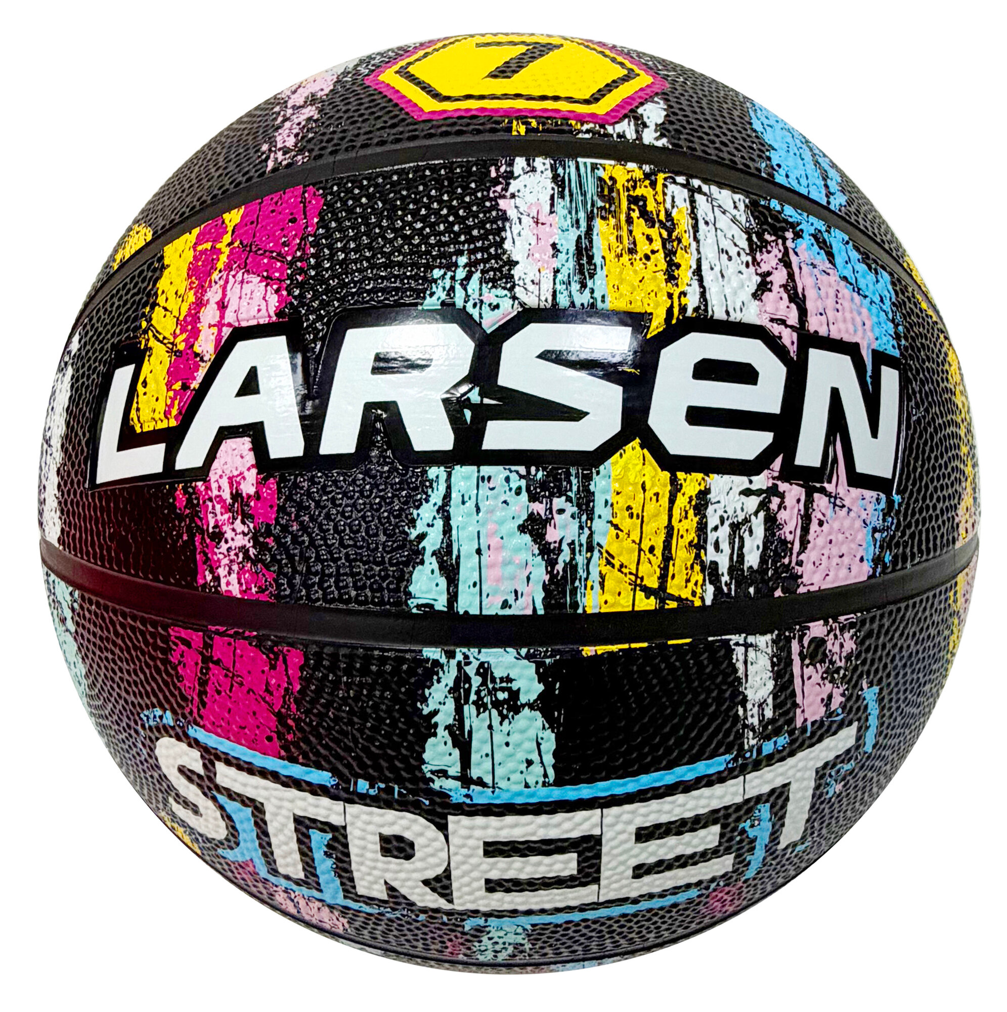 Мяч баскетбольный Larsen Street black/paint, размер 7, резина