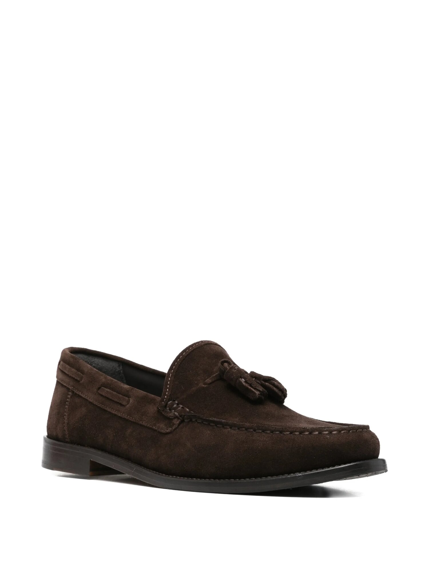 Лоферы Corneliani Tassel leather loafers, размер 7.5, brown — фото 1