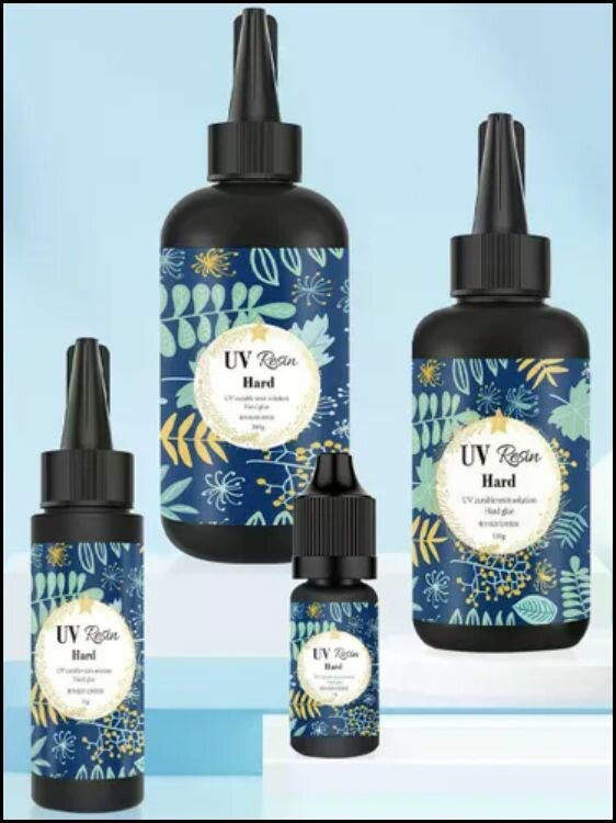 УФ - Эпоксидная смола для творчества, Акриловая УФ смола для создания украшений, поделок, Украшения, кулоны, кольца, закладки