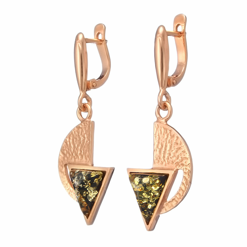 Серьги Amberprofi, серебро, 925 проба, янтарь