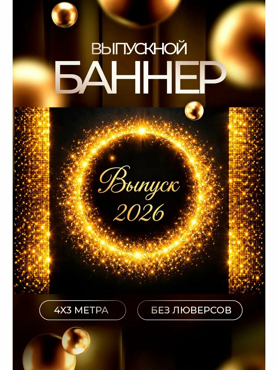 Баннер для фотозоны, выпускной школа, баннерная ткань, 400х300см