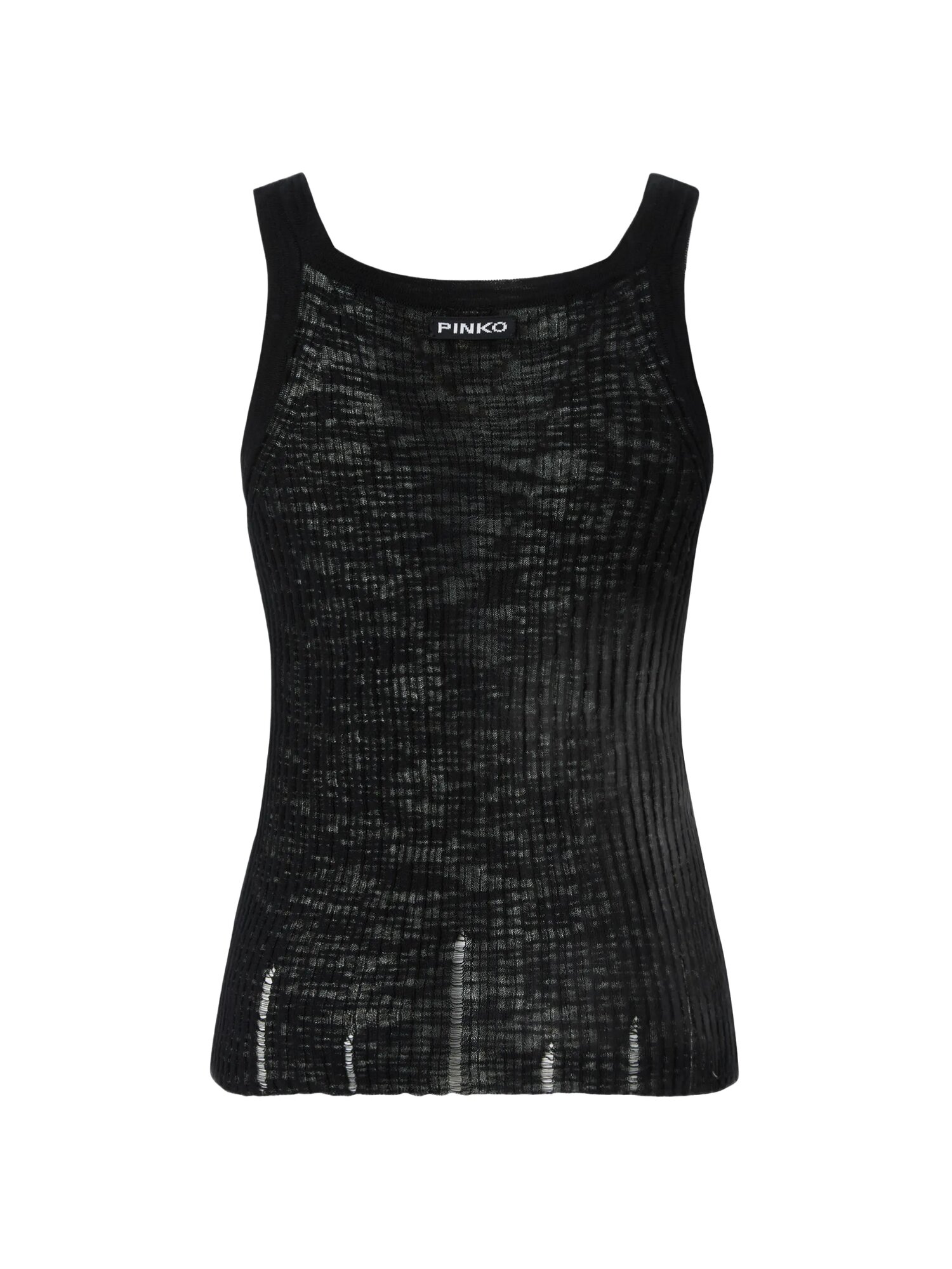 Топ Pinko Ribbed top, размер L, black/black — фото 1