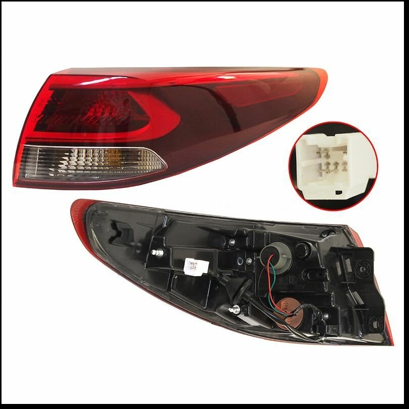 Фонарь правый задний в крыло для Киа Рио 4 Х-Лайн 2017-2021, Kia Rio 4 X-Line фонарь правый задний в крыло 223-19R7XR, oem 92402H0200