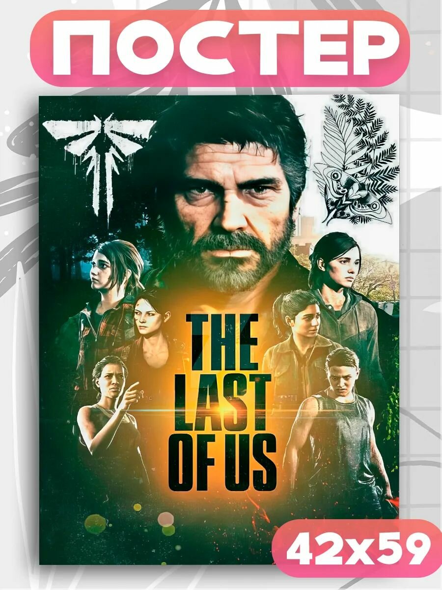 Постер на стену The last of us , плакат 1шт, А2 размер.