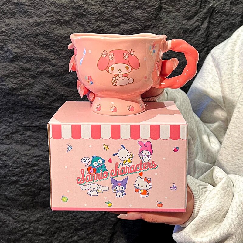 Кружка Sanrio высокая, керамическая, для воды, для дома, для офиса, стильная кофейная чашка Аутентичная кружка My Melody