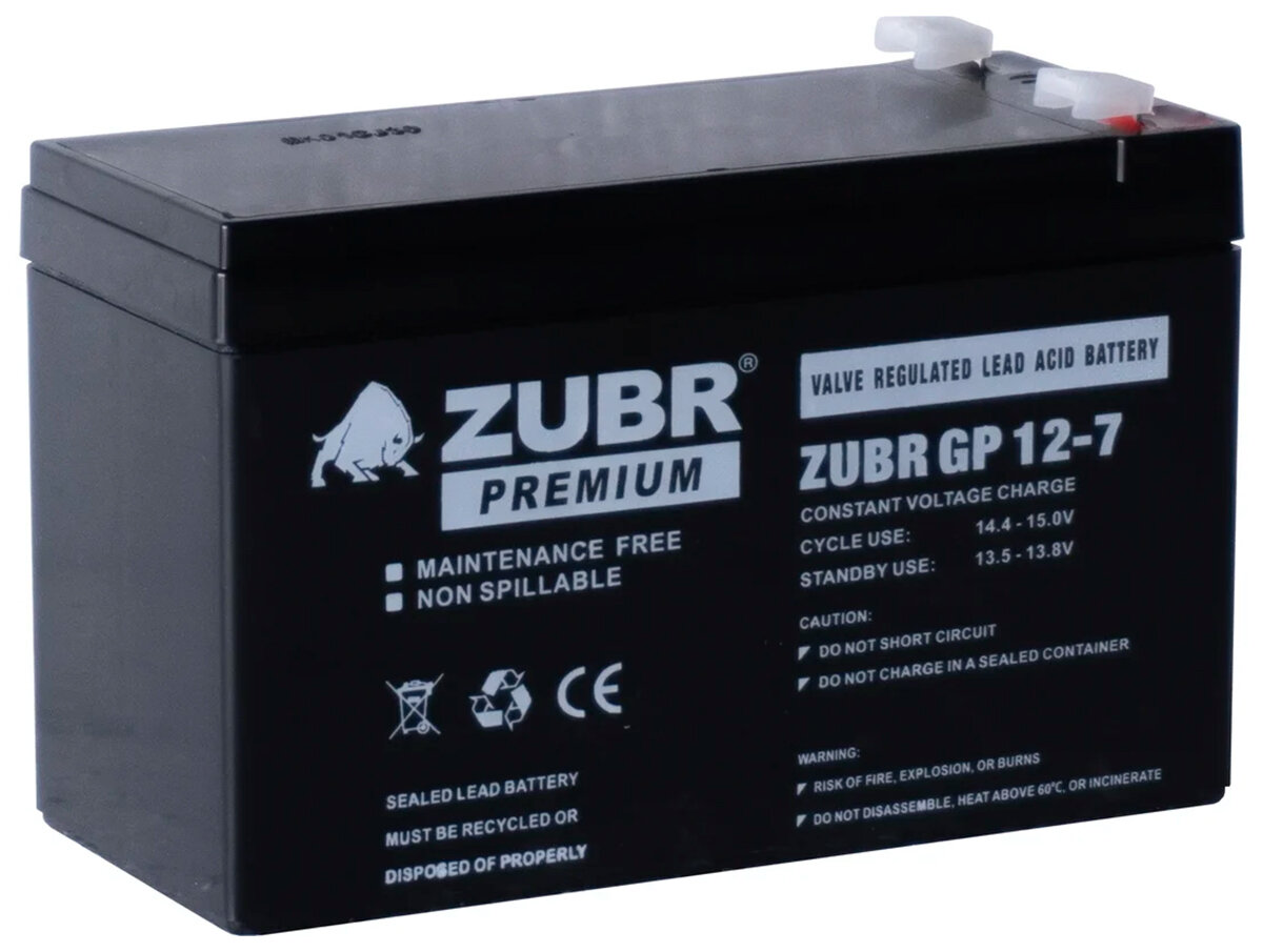 Аккумуляторная батарея Зубр GP12-7 12V7Ah