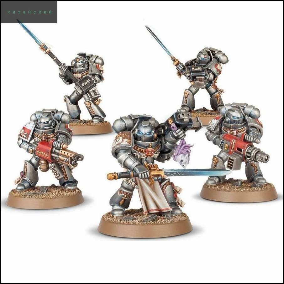 Warhammer 40000 Grey Knights Strike Squad смоляная миниатюра (набор из 5 моделей)/миниатюры для настольных игр Упражнения по рисованию