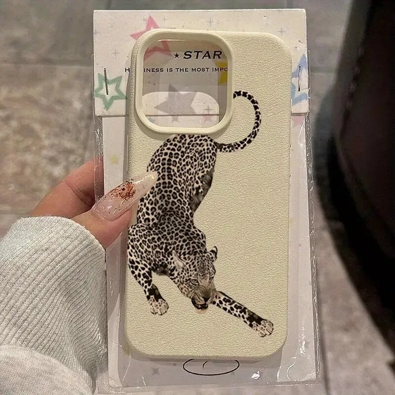 Чехол для телефона с принтом пантеры и леопарда для iPhone 17, 16, 15, 14 Plus, 13, 12, 11 Pro MAX, 17 Air, мягкий силиконовый чехол