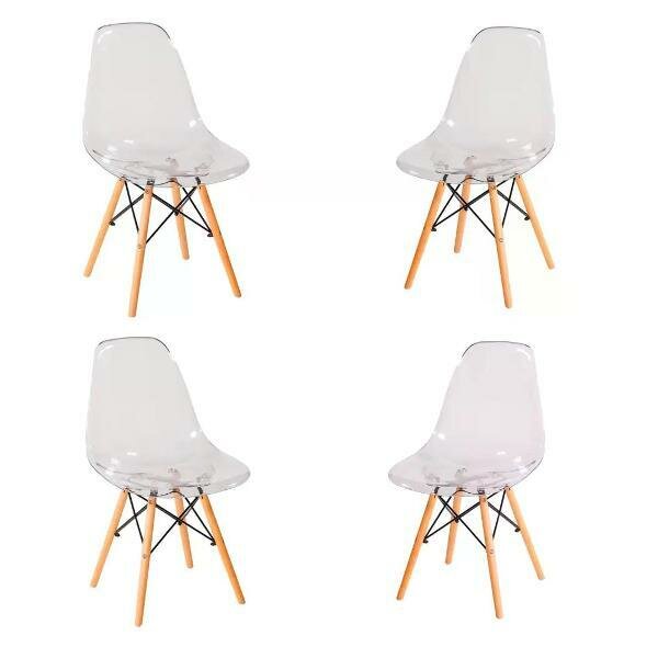 Стул обеденный СтулБержи для кухни Eames, прозрачный (комп. 4 шт)