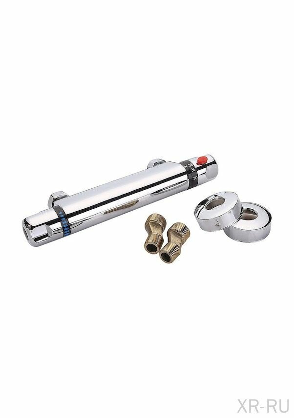 Термостатическая душевая батарея с ванами, предотвращающими перепады давления, для ванной и аксессуаров, изготовленная из латунья методом гравитационного литья с покрытием ПВД