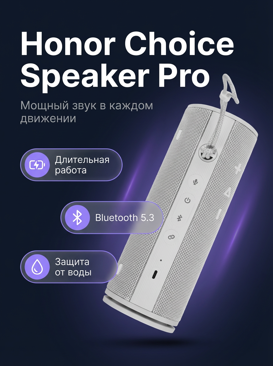 Портативная колонка Honor Choice Speaker Pro, белый