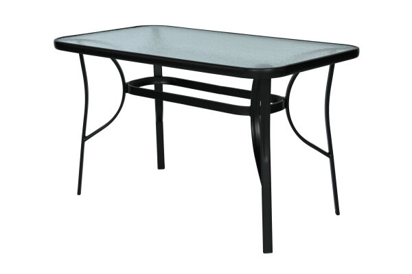 Стол прямоугольный арт. SC-090 70х120см (каркас черный, столешница стекло) "Garden story"