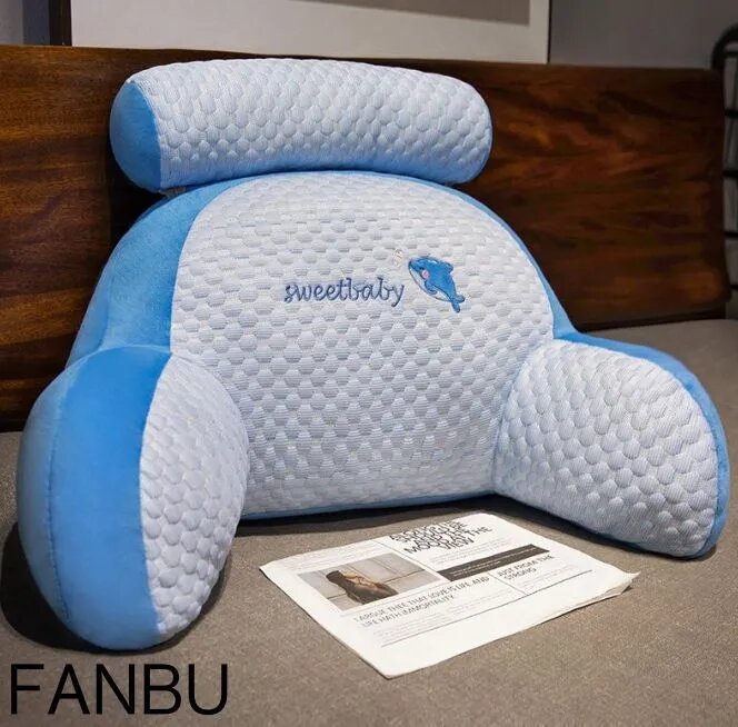 Подушка для спины с валиком 50x70см, высота 51 см с рисунком