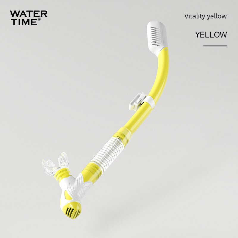 WaterTime детский дыхательный трубки для снорклинга с полным сухим системой, ярко-желтый для детей 6-12 лет, отдельный
