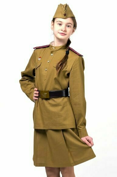 Костюм военный для девочки (6 предметов) ДИ-воендетдп 28062 32-34/122-128