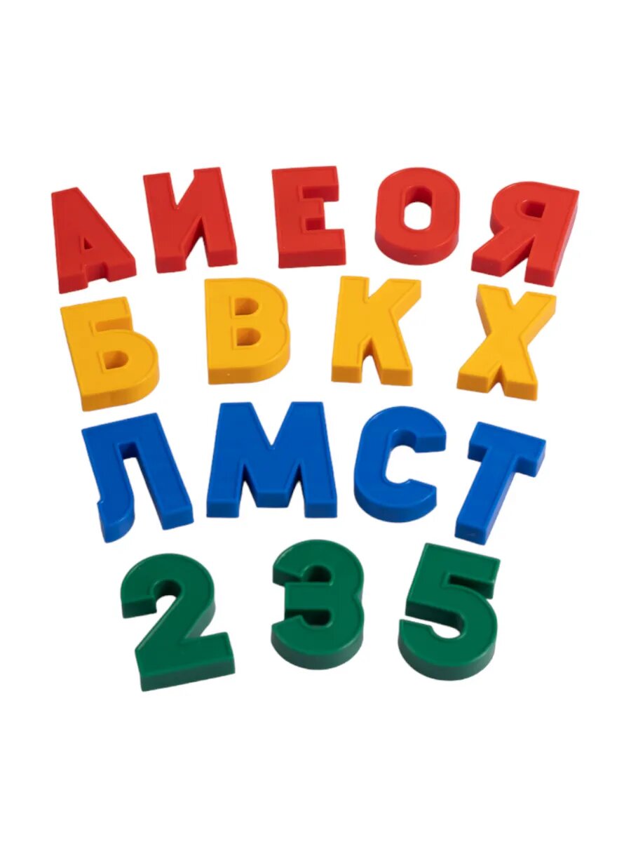 Набор букв русского алфавита, цифр и знаков магнитный (h35 мм, 78 шт)
