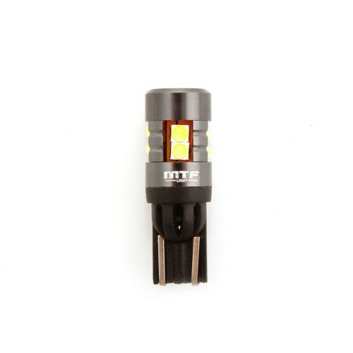 Лампа светодиодная 12V T10 бесцок. габаритные W5W(T10)/W16W(Т15), 12В, 2.4Вт, 330lm, 6000К бел. свет,0. (MTF)