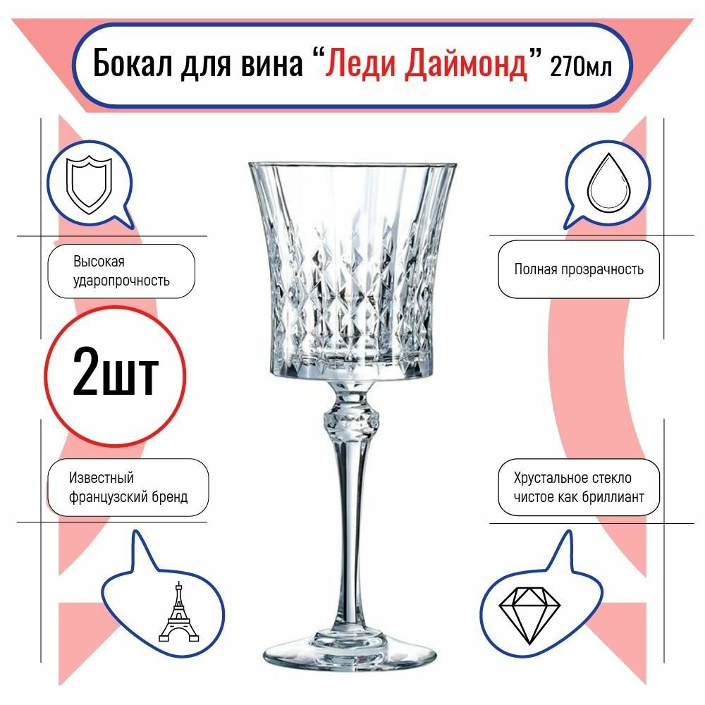 Бокал 270 мл, 2 шт