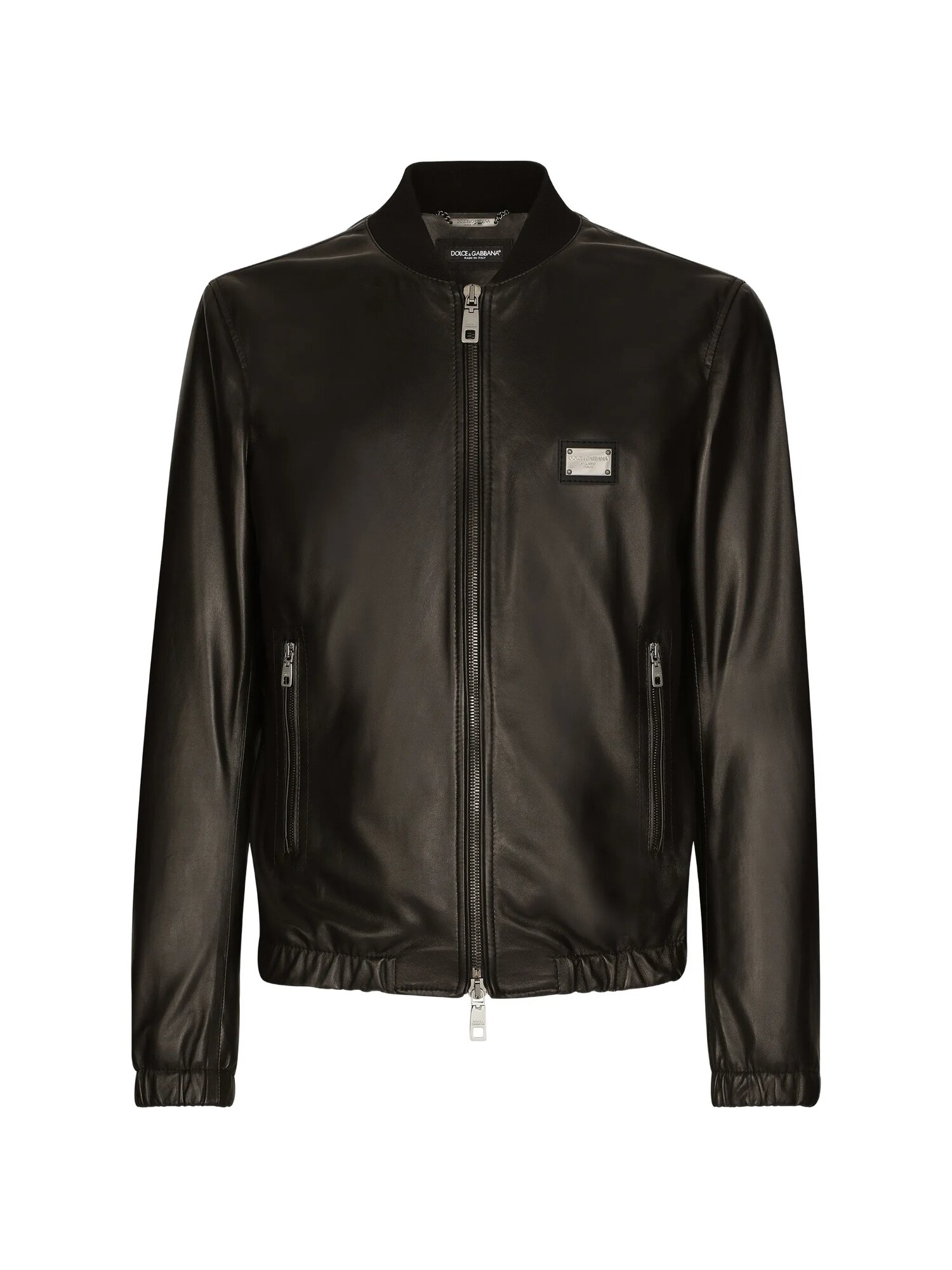 Куртка Leather jacket with branded tag
